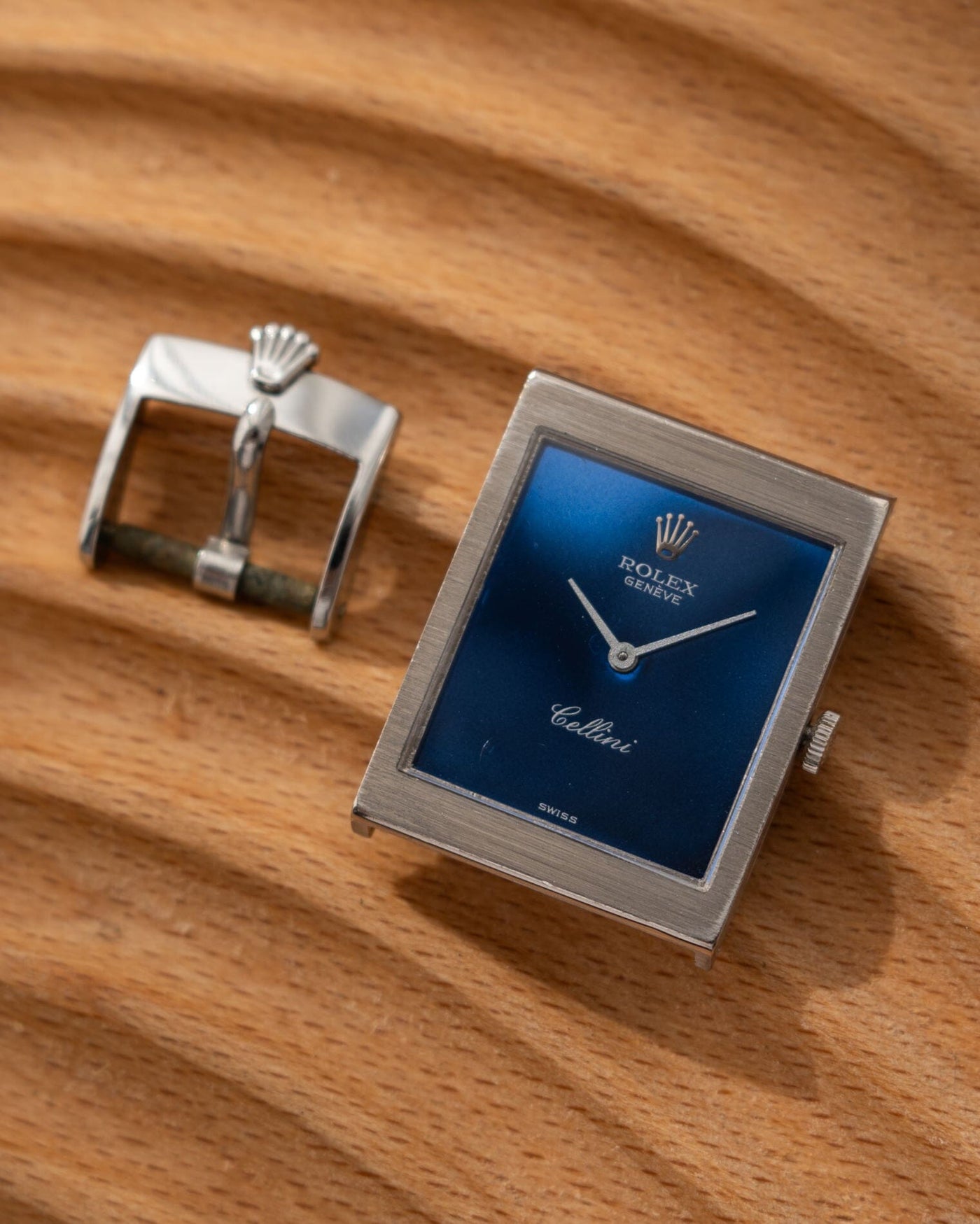 Rolex Cellini 4014 WG Rectangle Navy Dial | ARBITRO